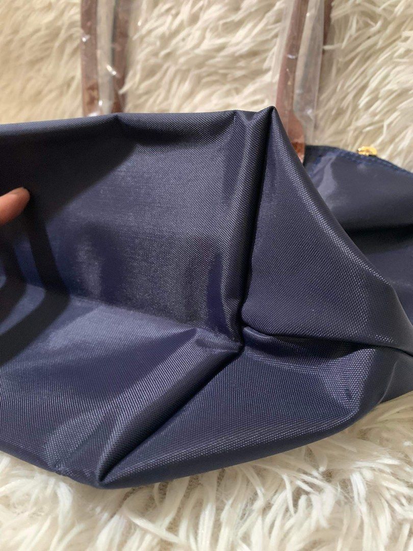 Longchamp large long handle navy blue authentic, Luxury, Bags & Wallets ...