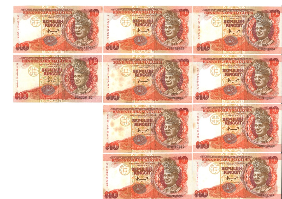 Malaysia Ringgit RM10 Old bank notes, Hobbies & Toys, Memorabilia ...