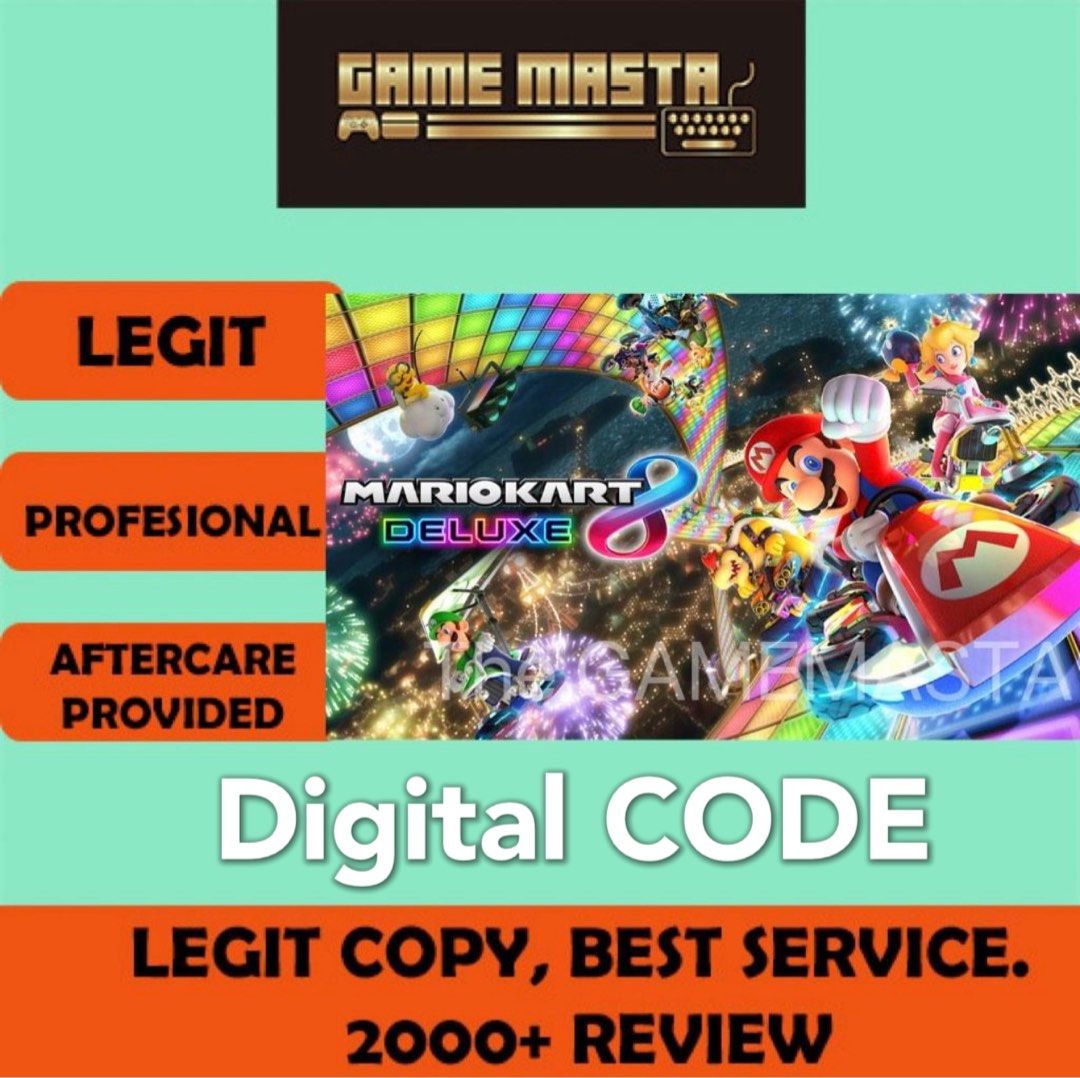 Mario Kart 8 Deluxe Nintendo switch Digital code redeem Booster Course ...