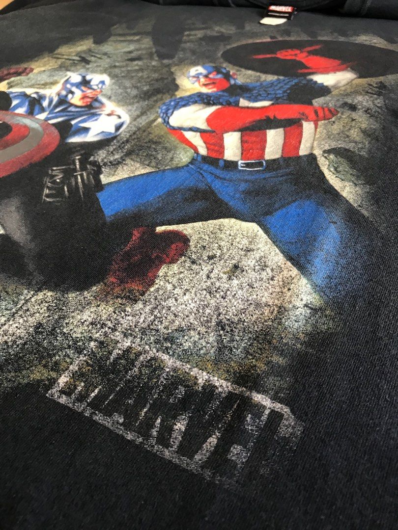 [Free Shipping] Marvel Mad Engine Captain America, Men's Fashion, Tops ...