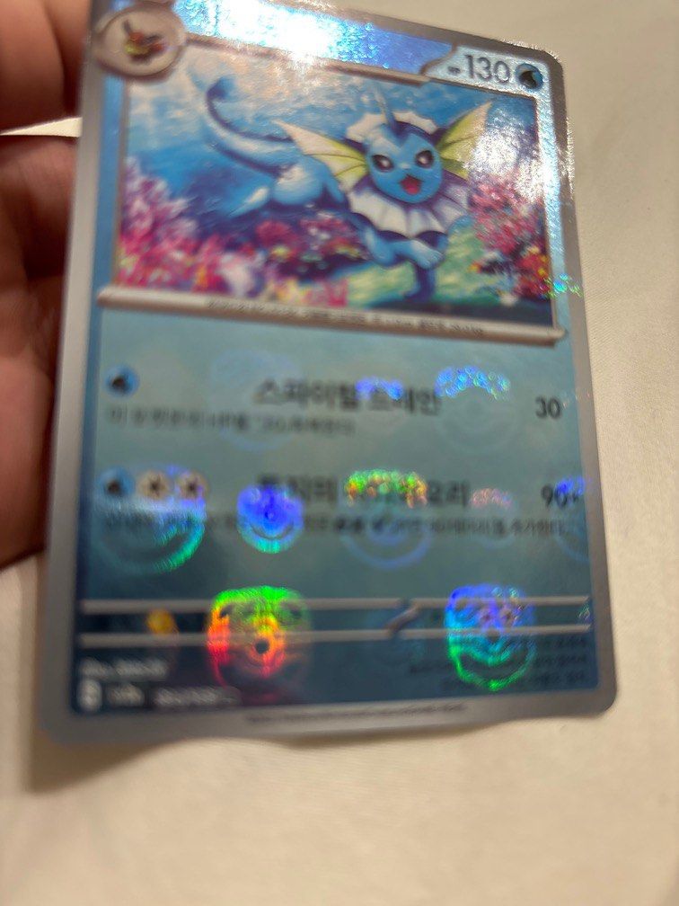 master ball reverse holo 151 vaporeon korean, Hobbies & Toys, Toys ...
