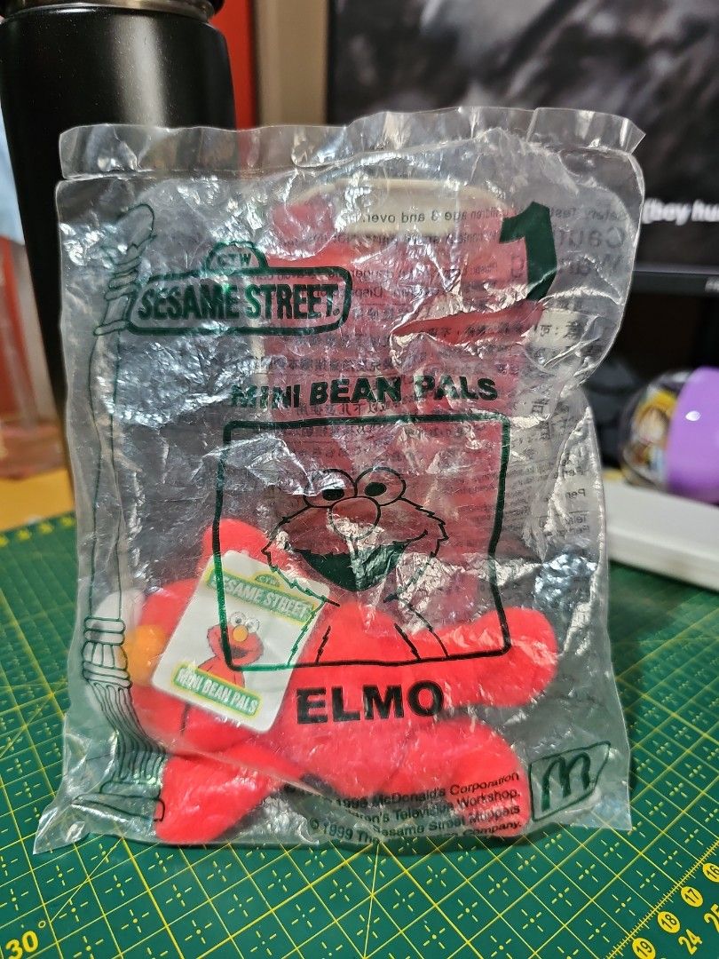 Mcdonald's Happy Meal Sesame Street Mini Beans Pal Elmo 1999, Hobbies ...