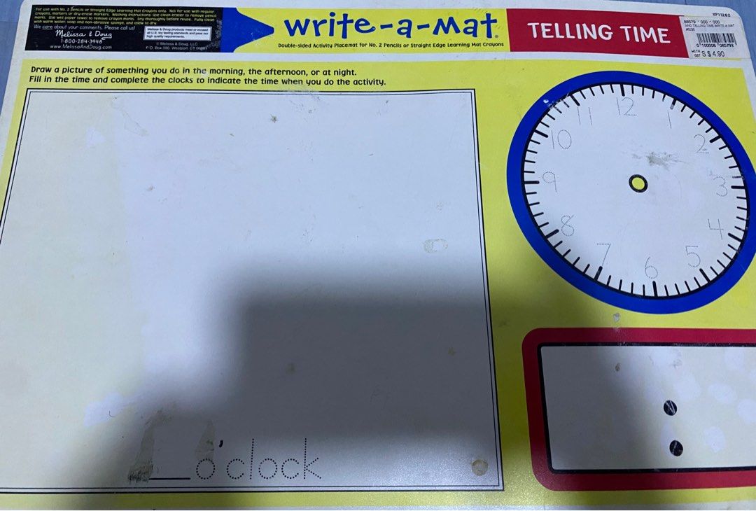 Melissa Doug write a mat, Hobbies & Toys, Stationery & Craft ...
