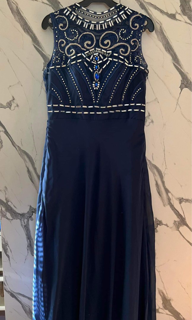 Midnight Blue Evening Gown / Formal Dress, Women's Fashion, Dresses ...