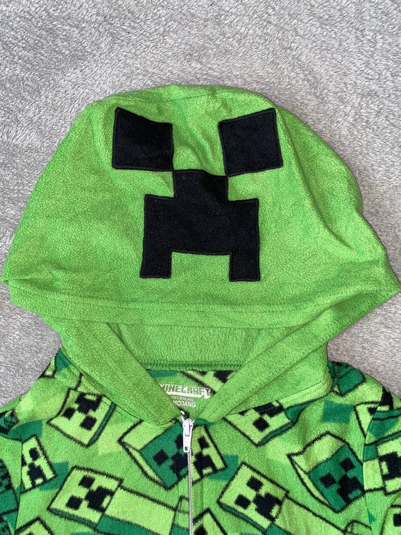 Minecraft (Small) Creeper Onesie Pajama Sleepwear, Babies & Kids ...