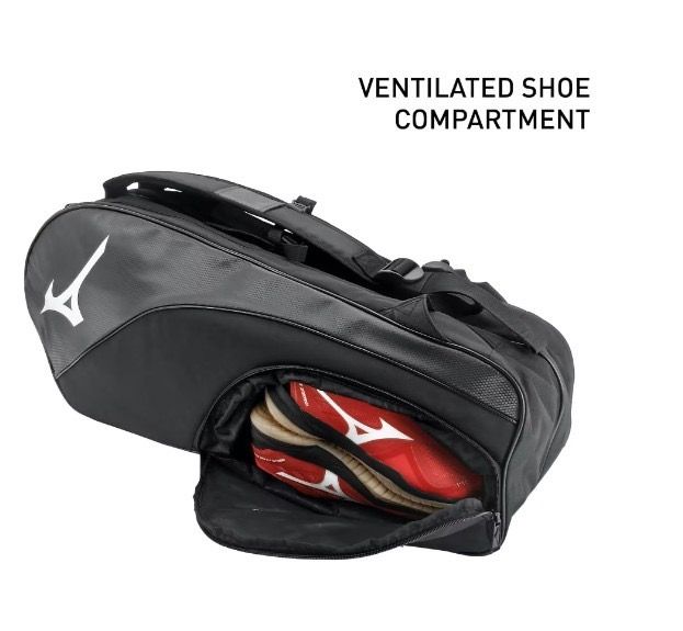 Mizuno Badminton Racket Bag - Black, Sports Equipment, Sports & Games ...