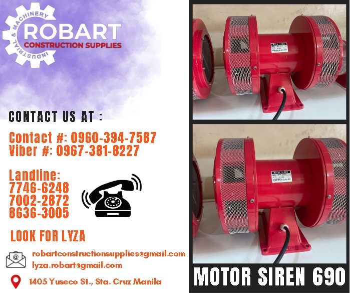 Motor Siren 690, Commercial & Industrial, Construction Tools & Equipment on Carousell