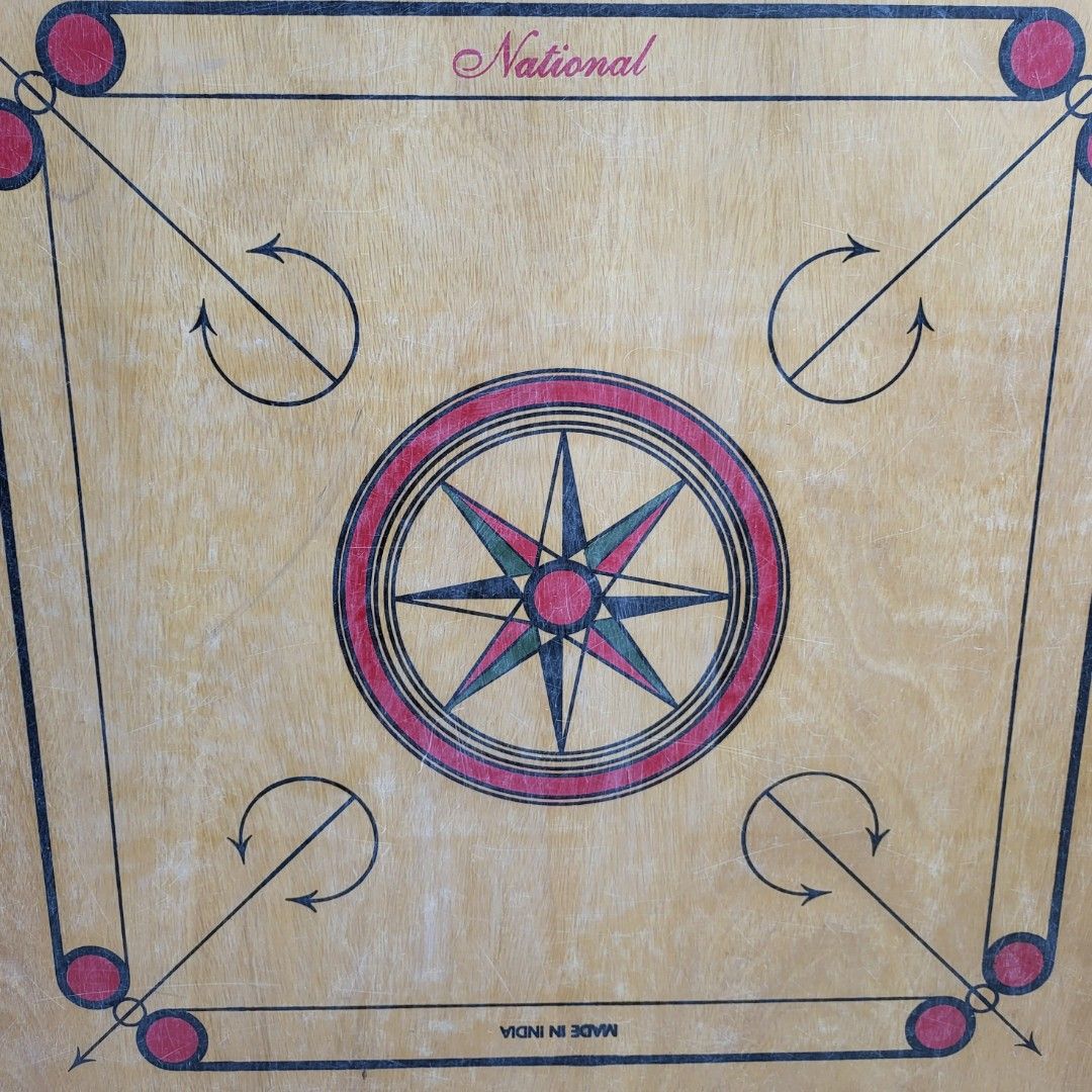 National carrom board. International standard size of 84 x 84 cm. Good ...