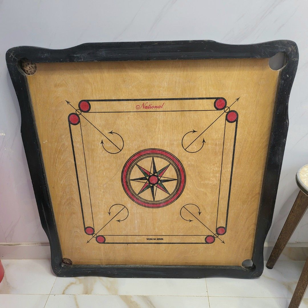 National carrom board. International standard size of 84 x 84 cm. Good ...