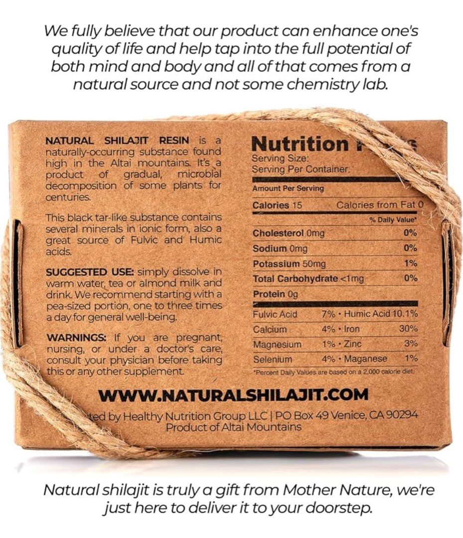 Natural Shilajit Resin 20g from NATURAL SHILAJIT, Health & Nutrition ...