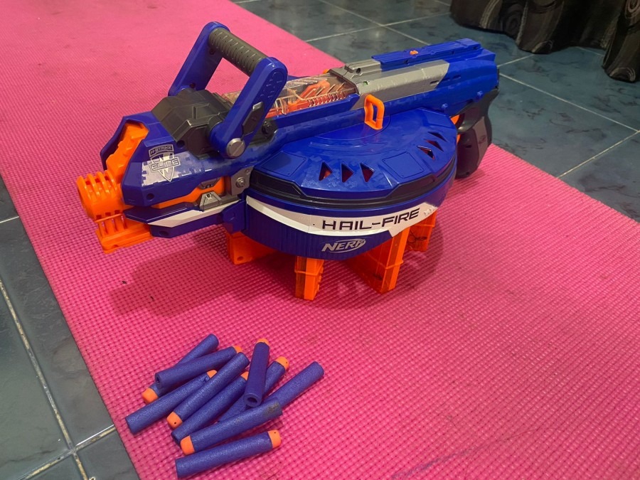 NERF ELITE HAIL FIRE, Toys & Collectibles, Mainan di Carousell