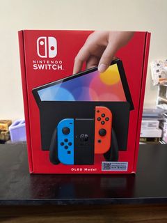Nintendo Switch OLED (Neon Blue/Red), Video Gaming, Video Game Consoles ...