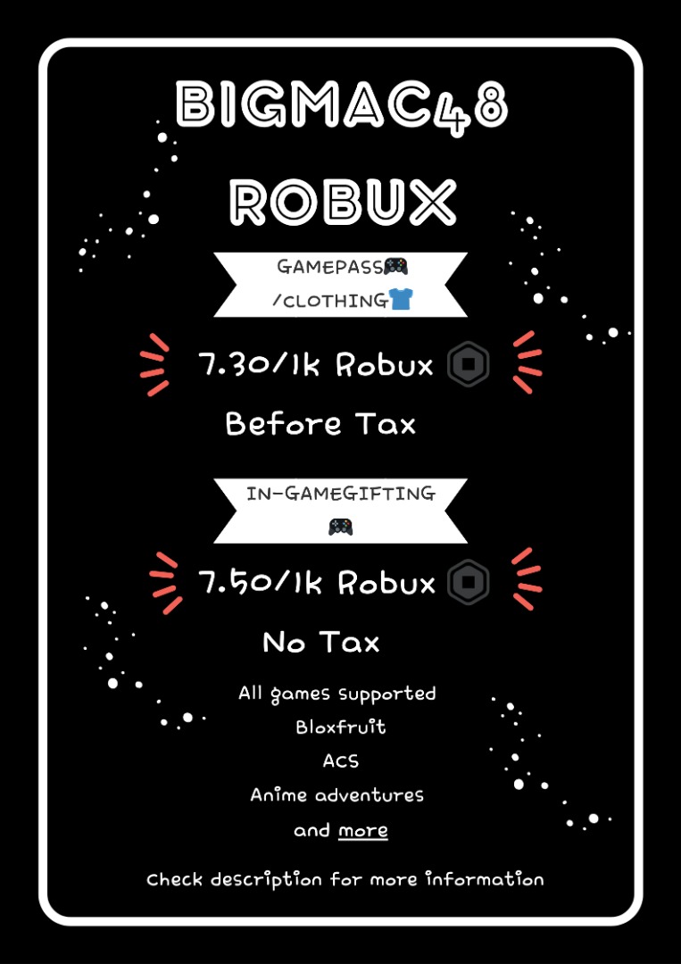 *NO STOCK*💲 7.3 / 1K Robux 🔥🔥CHEAP 🔥🔥, Video Gaming, Gaming Accessories ...