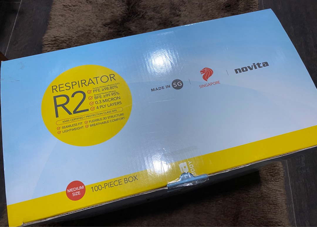 Novita R2 Respirator M size Masks, Health & Nutrition, Face Masks ...
