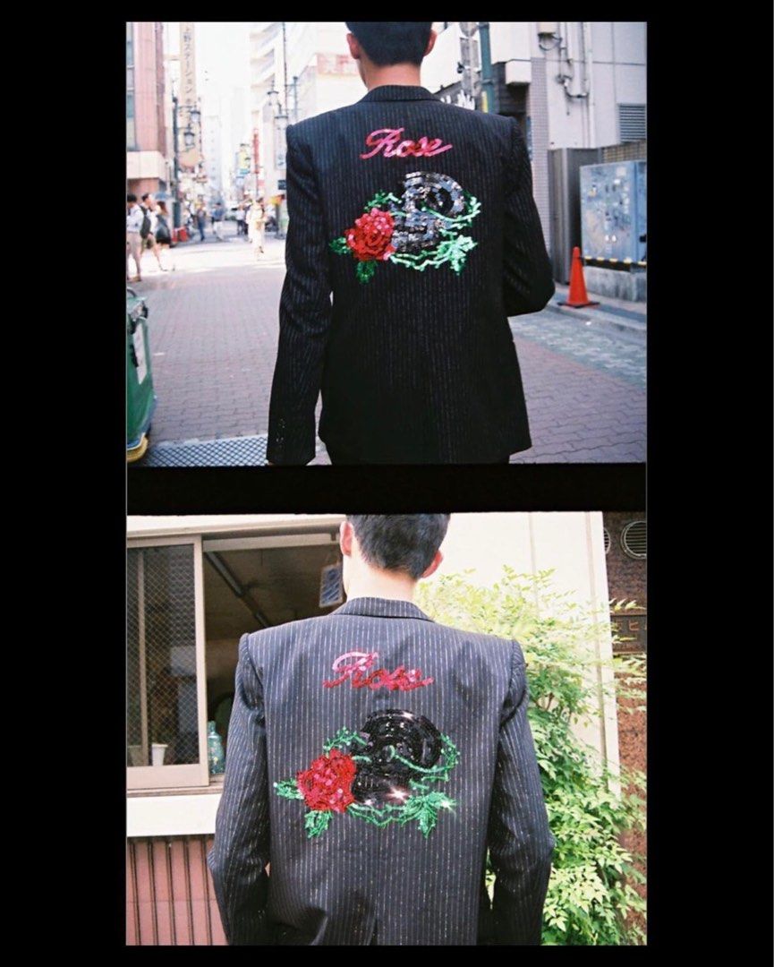 Number (N)ine SS06 Axl Rose Guns N Roses Pin Stripe Sequin Blazer, Men ...