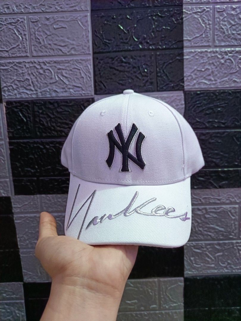 NY OG LOGO YANKEES BRIM IMBROIDER MLB BASEBALL CAP, Men's Fashion ...