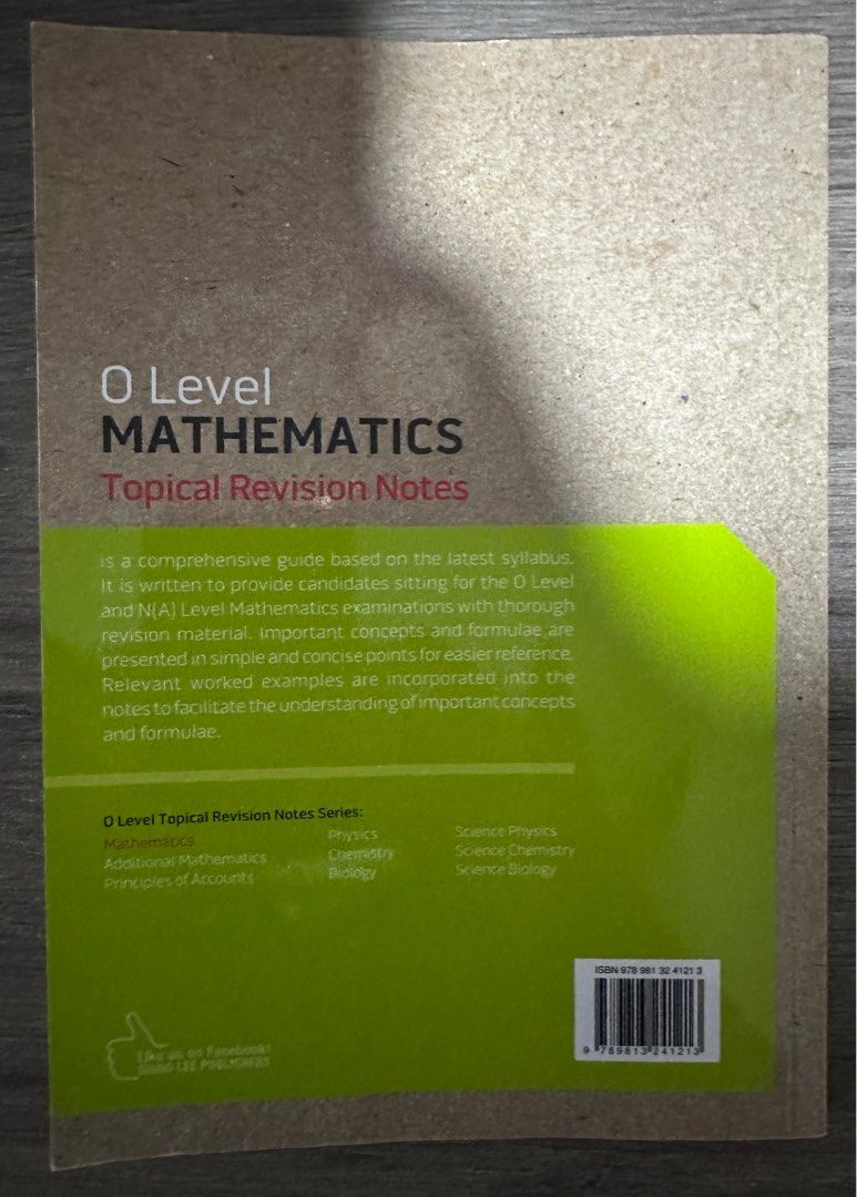 O Level Mathematics Topical Revision Notes, Hobbies & Toys, Books ...