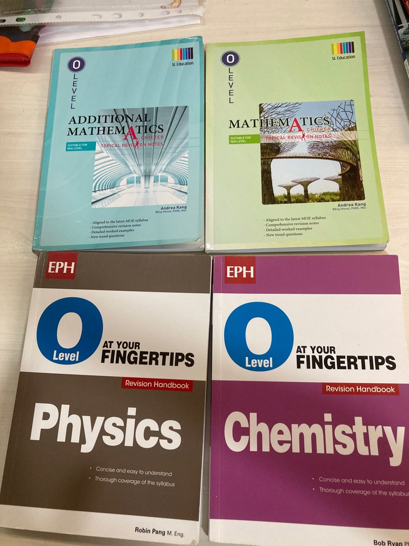 O level physics, chemistry, a maths and emaths revision handbooks ...