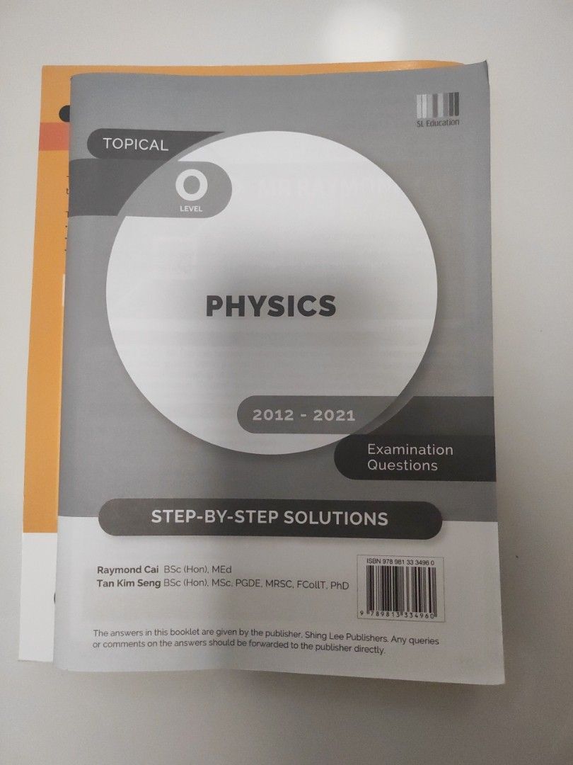 O LEVEL TOPICAL PHYSICS TYS 2012-2021, Hobbies & Toys, Books ...