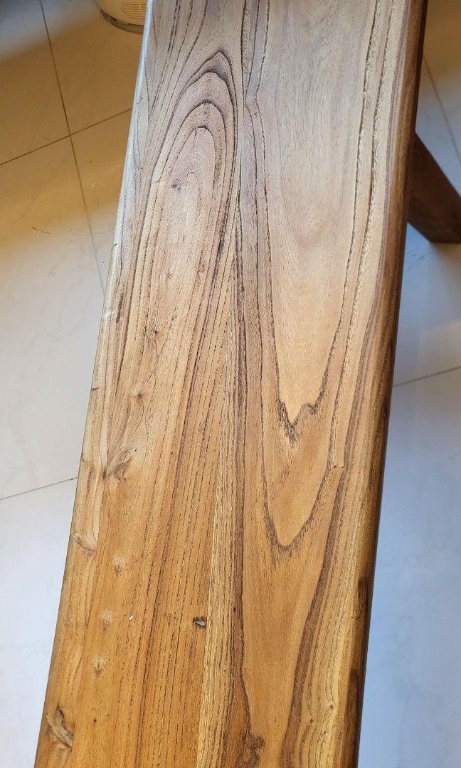 Old elm wood bench, Furniture & Home Living, Furniture, Chairs on Carousell