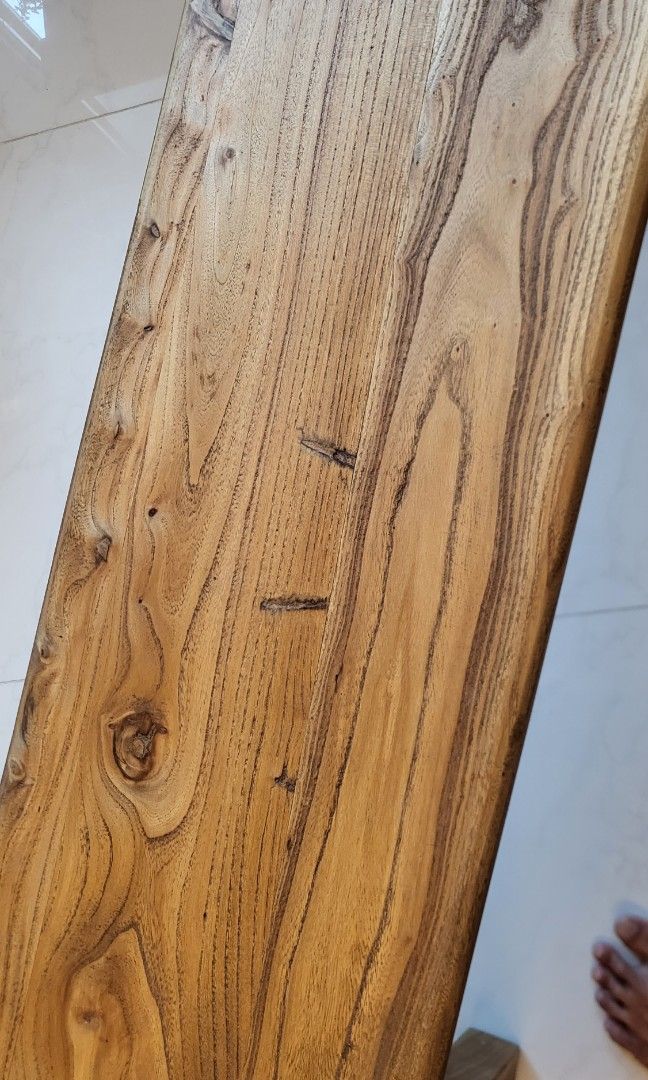 Old elm wood bench, Furniture & Home Living, Furniture, Chairs on Carousell