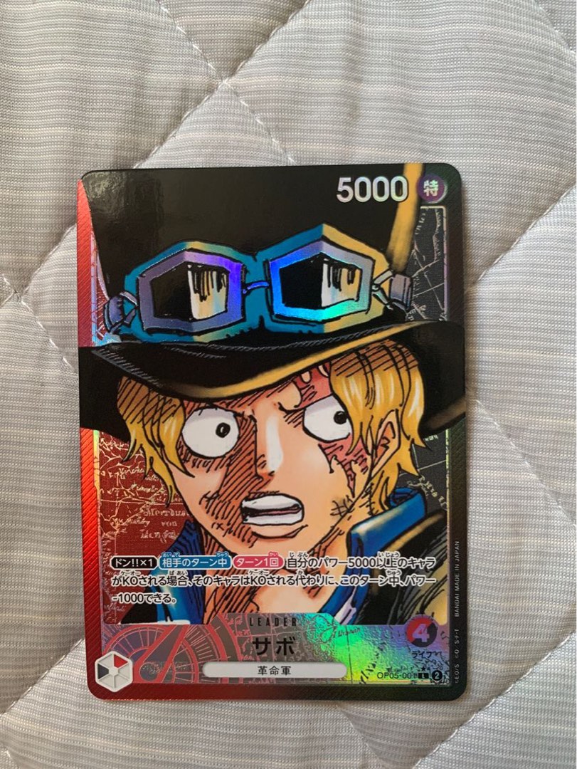 One Piece (OP) TCG - Sabo Leader, Hobbies & Toys, Toys & Games on Carousell