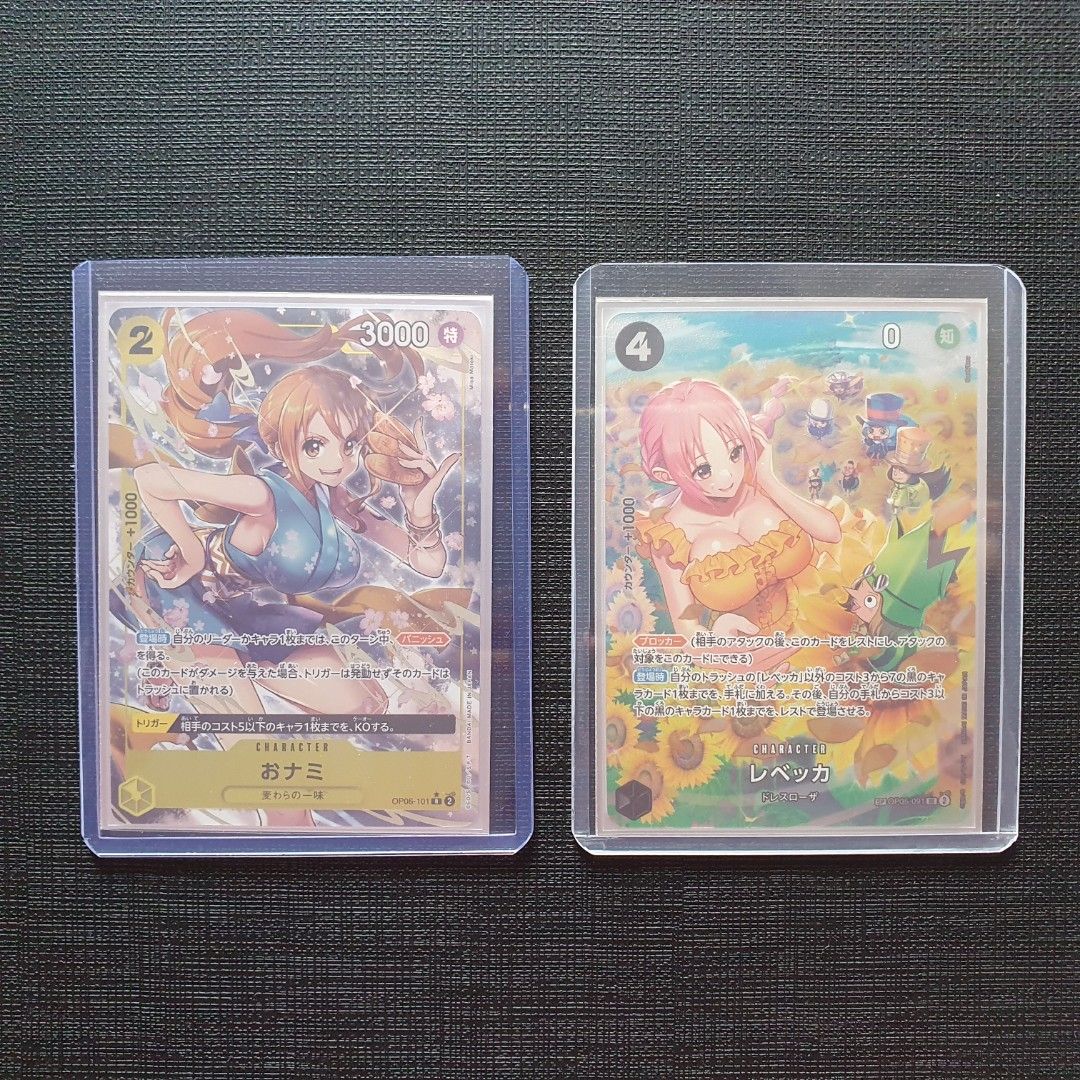 OP06 cards - one piece trading card game - Nami AA and Rebecca SP ...