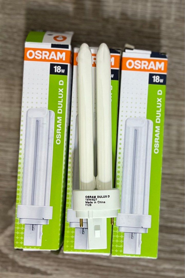 OSRAM DULUX D 18W/827 light bulbs, Furniture & Home Living, Lighting & Fans, Lighting on Carousell