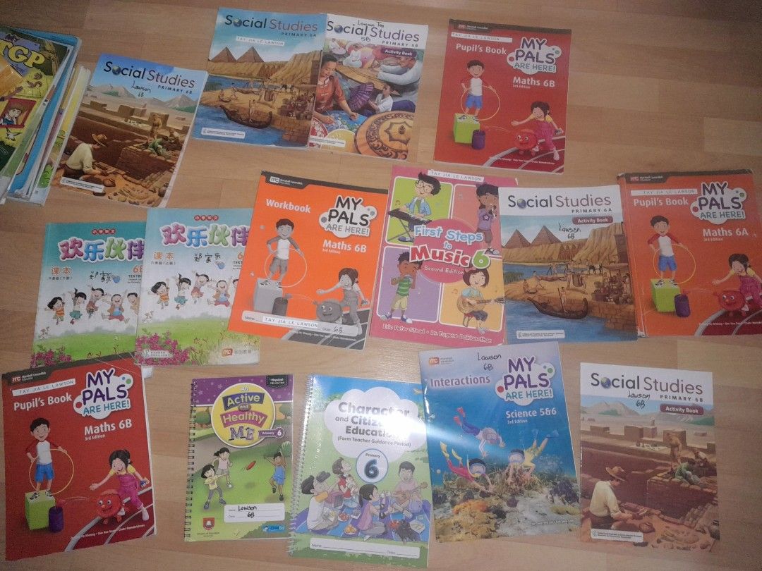 P6 and p1 school textbook, Hobbies & Toys, Books & Magazines, Children ...