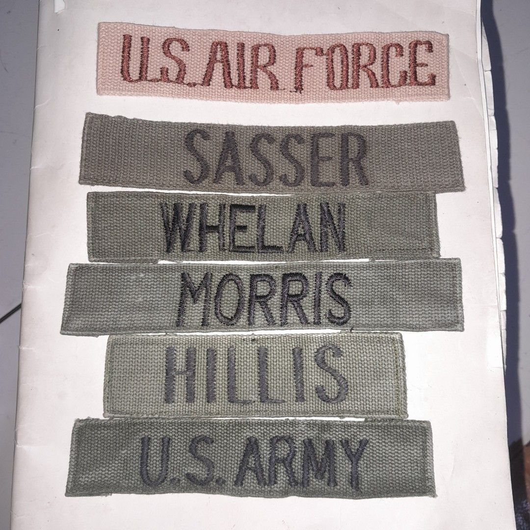 Patch Tab Name Tape Issue Us Army Subdued Webbing Original Second ...