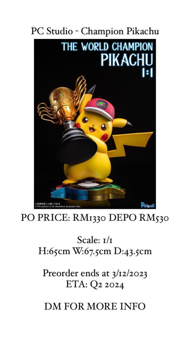 PC Studio - Champion Pikachu, Hobbies & Toys, Toys & Games on Carousell