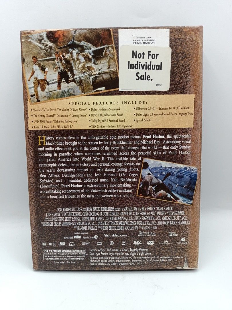 Pearl Harbor(2-disc Set) Touchstone Pictures/ US Made/ Used DVD ...