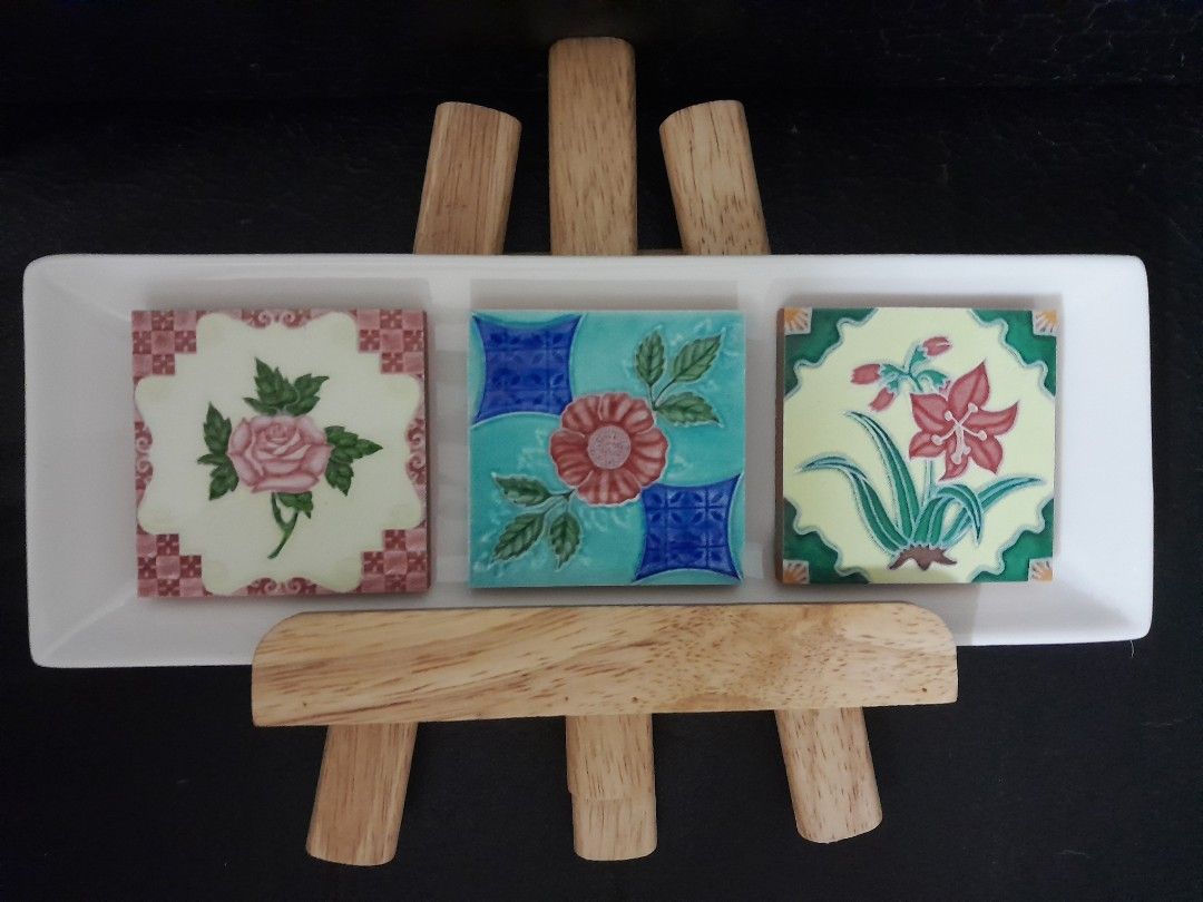 Peranakan 3 Tiles Display, Hobbies & Toys, Stationery & Craft, Handmade ...