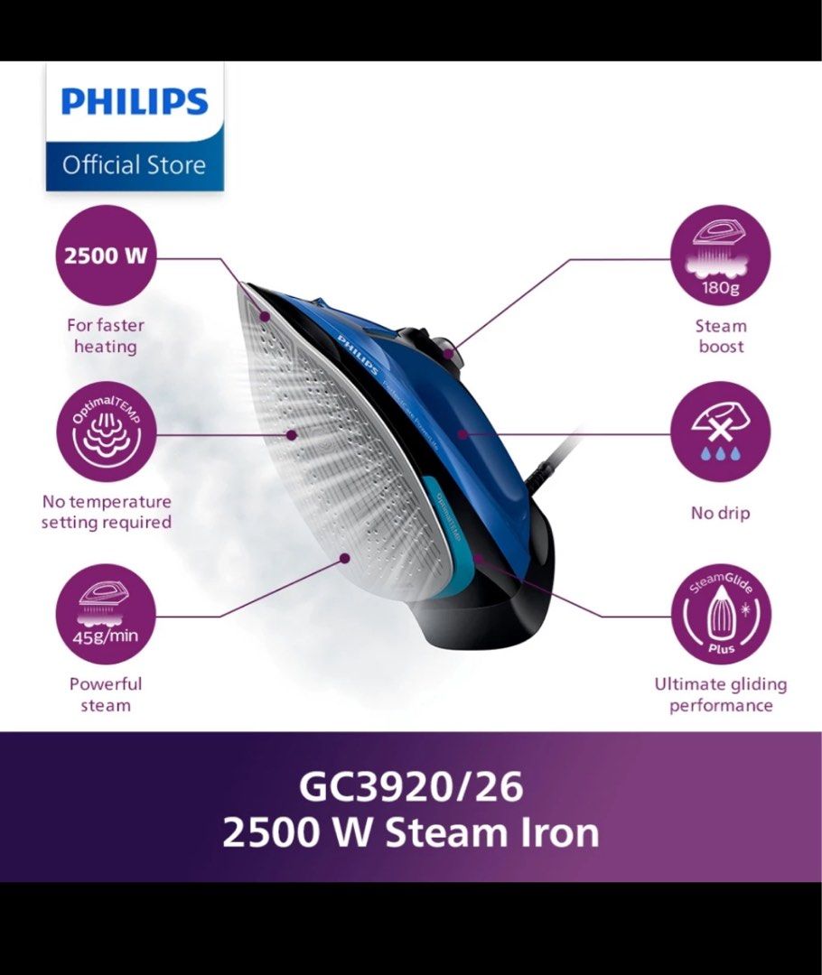 Philips IRON - GC3920/26, TV & Home Appliances, Irons & Steamers on ...