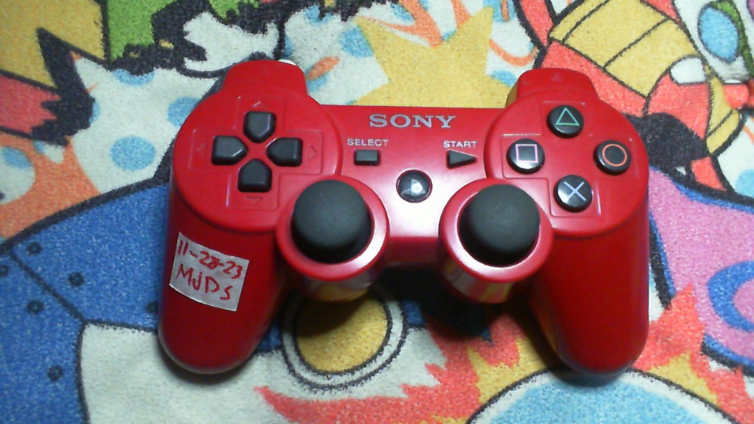 Playstation 3 RED Original Controller, Video Gaming, Gaming Accessories ...