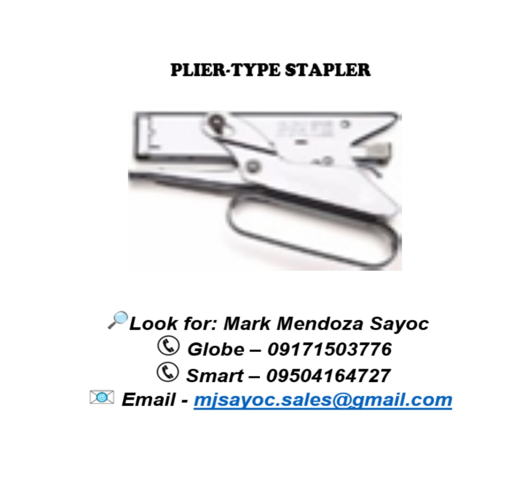 PLIER-TYPE STAPLER, Commercial & Industrial, Construction Tools ...