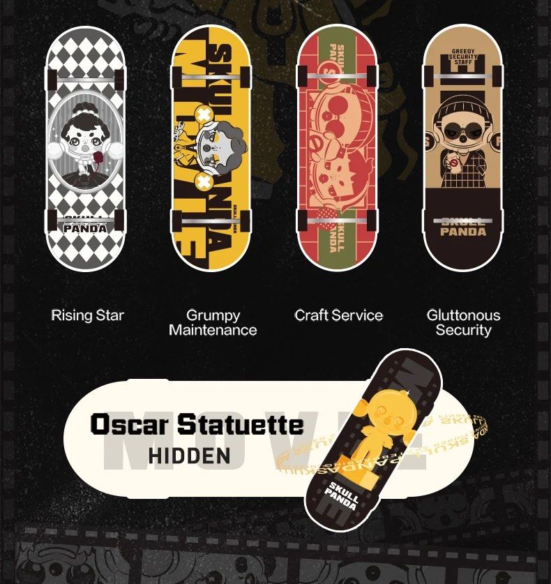 Pop Mart Skullpanda Action Cut Series Finger Skateboard Mystery Box 1 ...