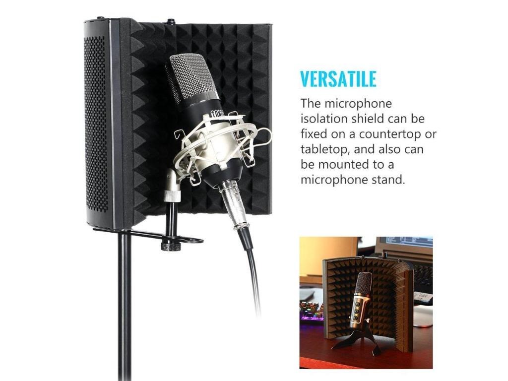 READY STOCK TONOR Microphone Isolation Shield, Studio Mic Sound ...