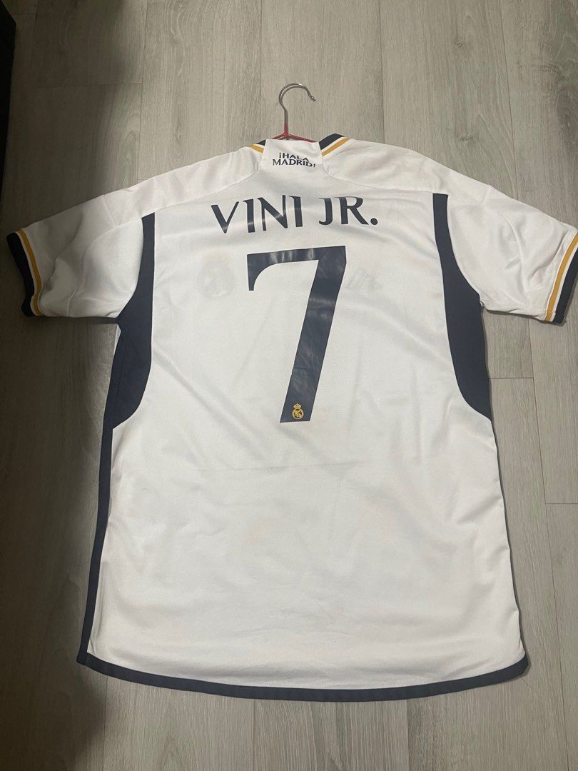 Real Madrid 23/24 Vini Jr nameset with Ucl patches, Men's Fashion ...