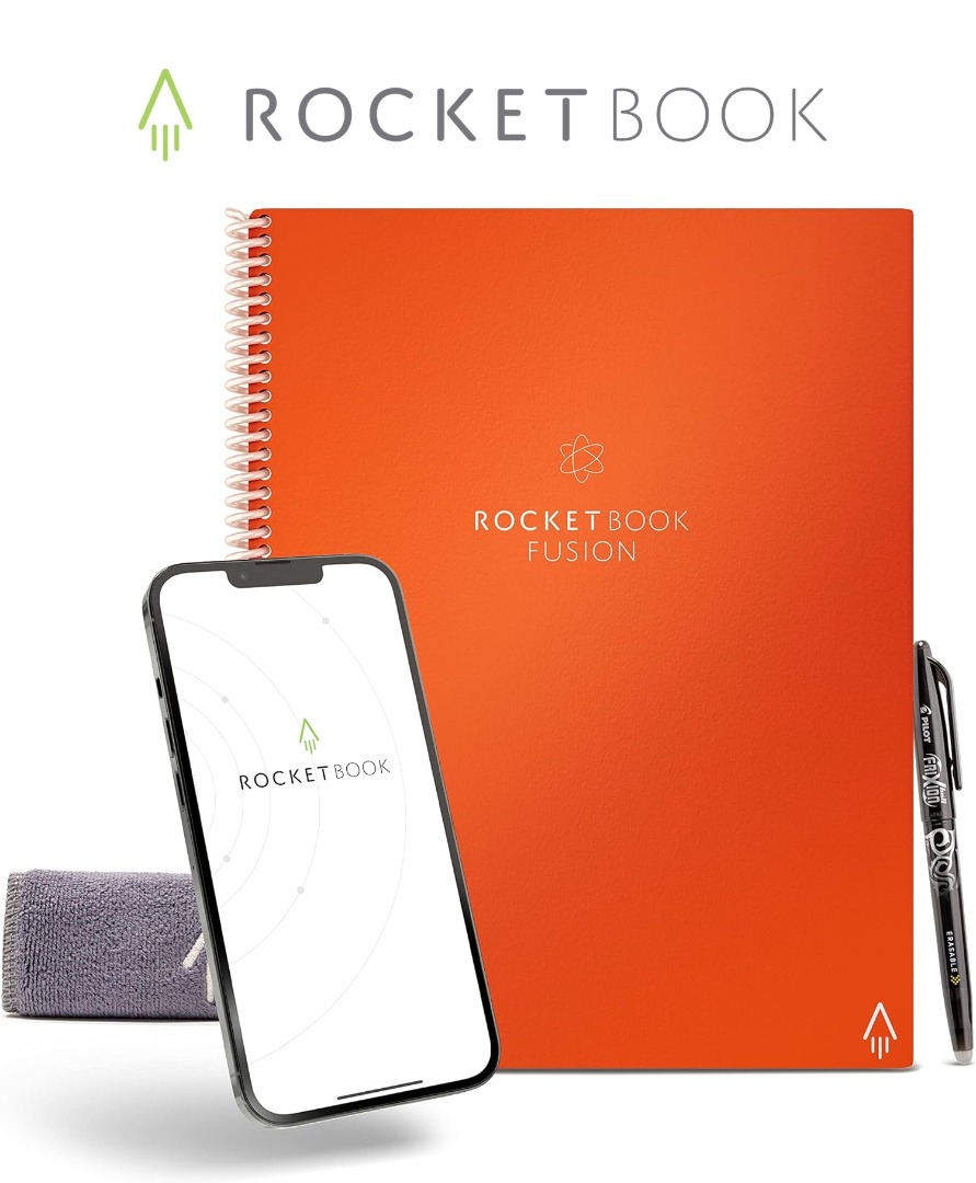Rocketbook Fusion Smart Reusable Notebook - Calendar, To-Do Lists, and ...