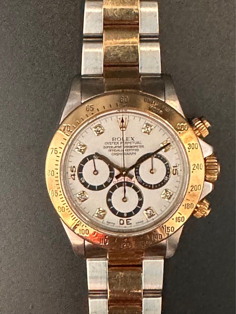 Rolex 16523 Zenith Daytona Two-Tone Diamond Inverted 6 Dial, Luxury ...