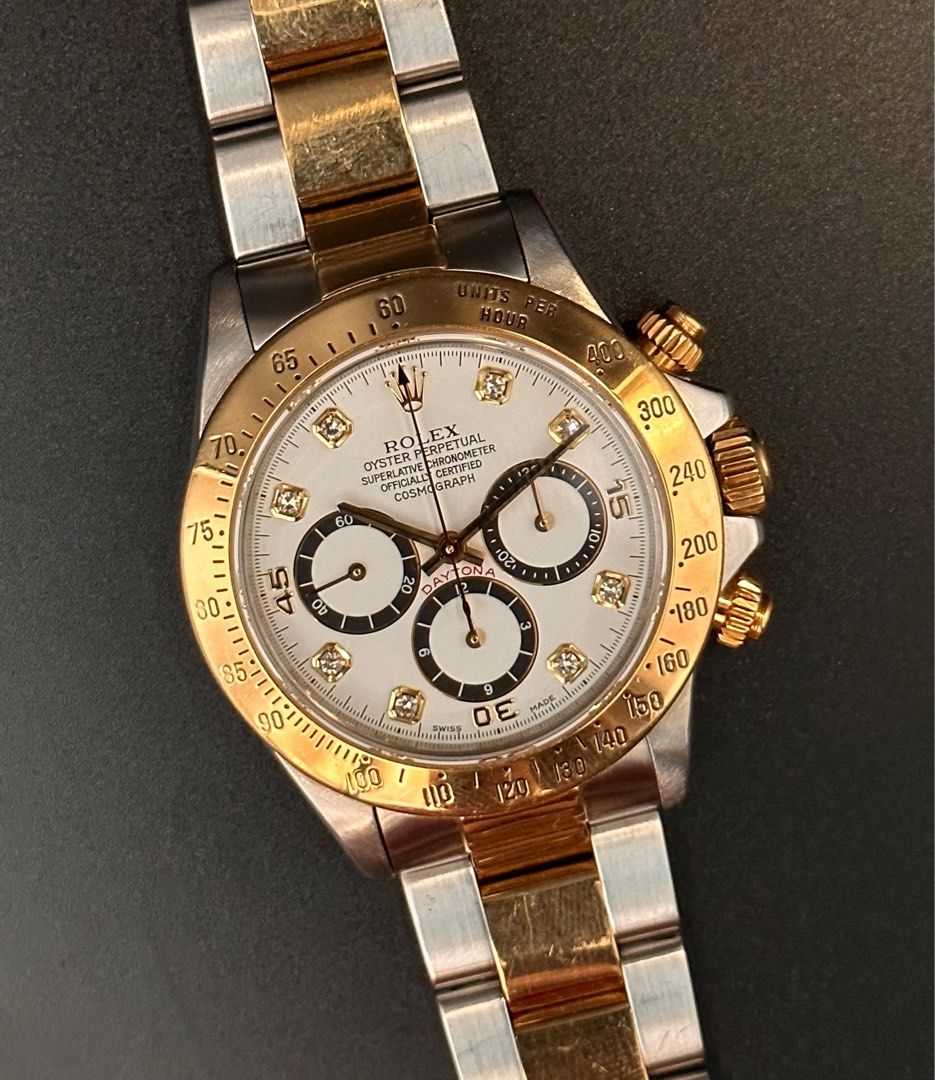 Rolex 16523 Zenith Daytona Two-Tone Diamond Inverted 6 Dial, Luxury ...