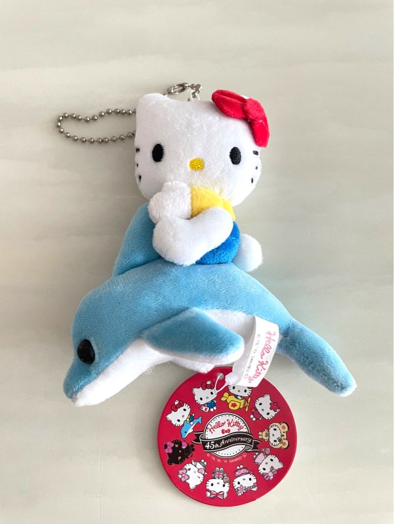 Sanrio original dolphin hello kitty plush/keychain 11cm, Hobbies & Toys ...