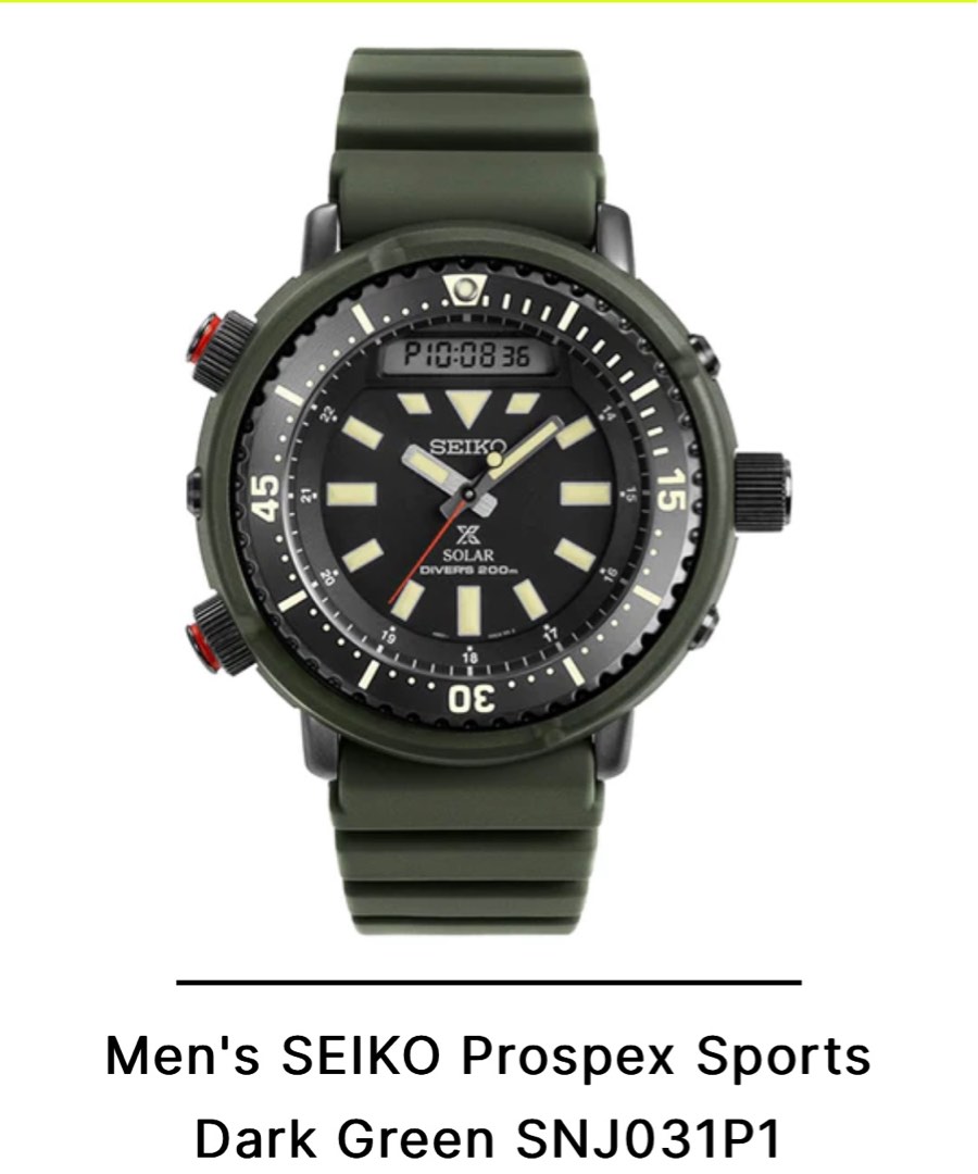 Seiko SNJ031P1 “ARNIE”, Luxury, Watches on Carousell