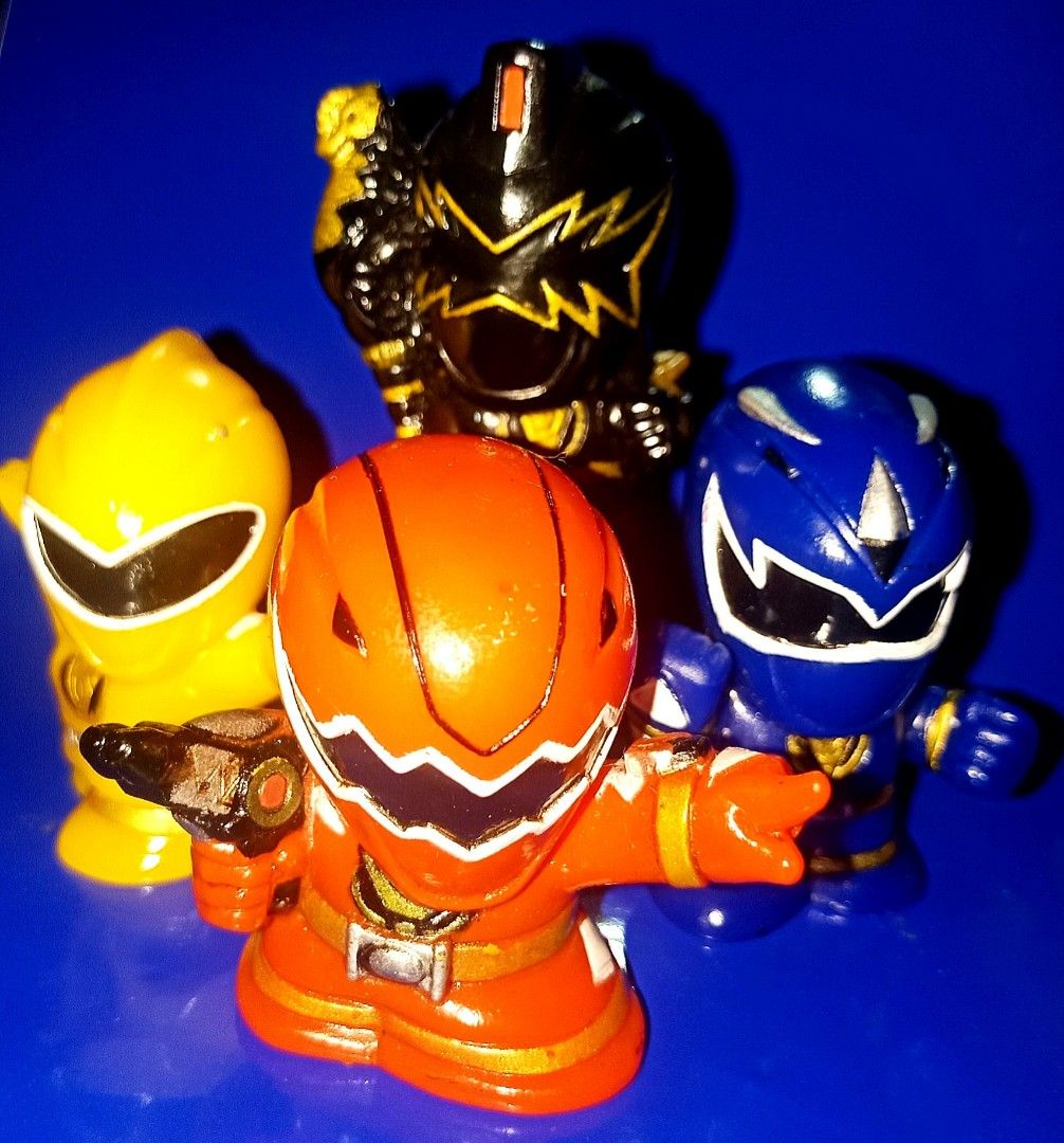 Sentai abarangers finger puppet figures power rangers toy chibi ...