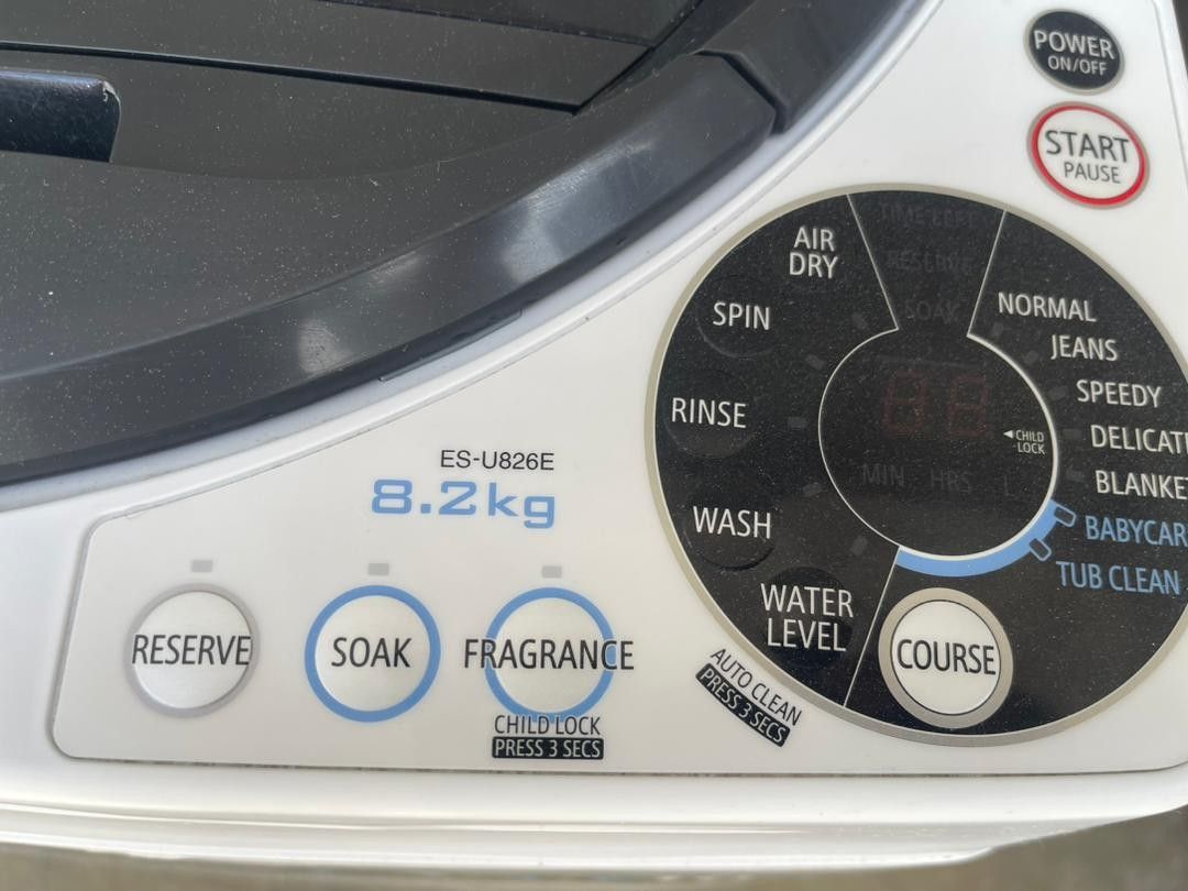 Sharp Automatic 8.2Kg Washing Machine, TV & Home Appliances, Washing ...