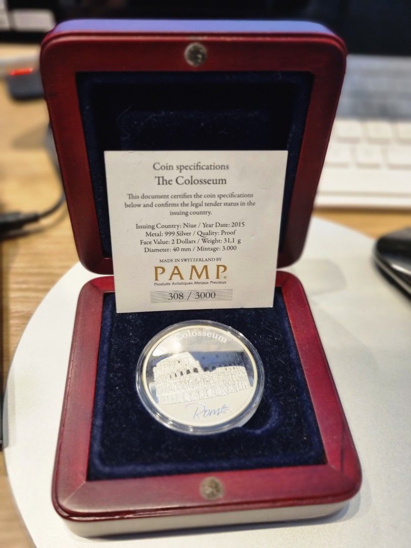 Silver coin hologram the colosseum, Hobbies & Toys, Memorabilia ...