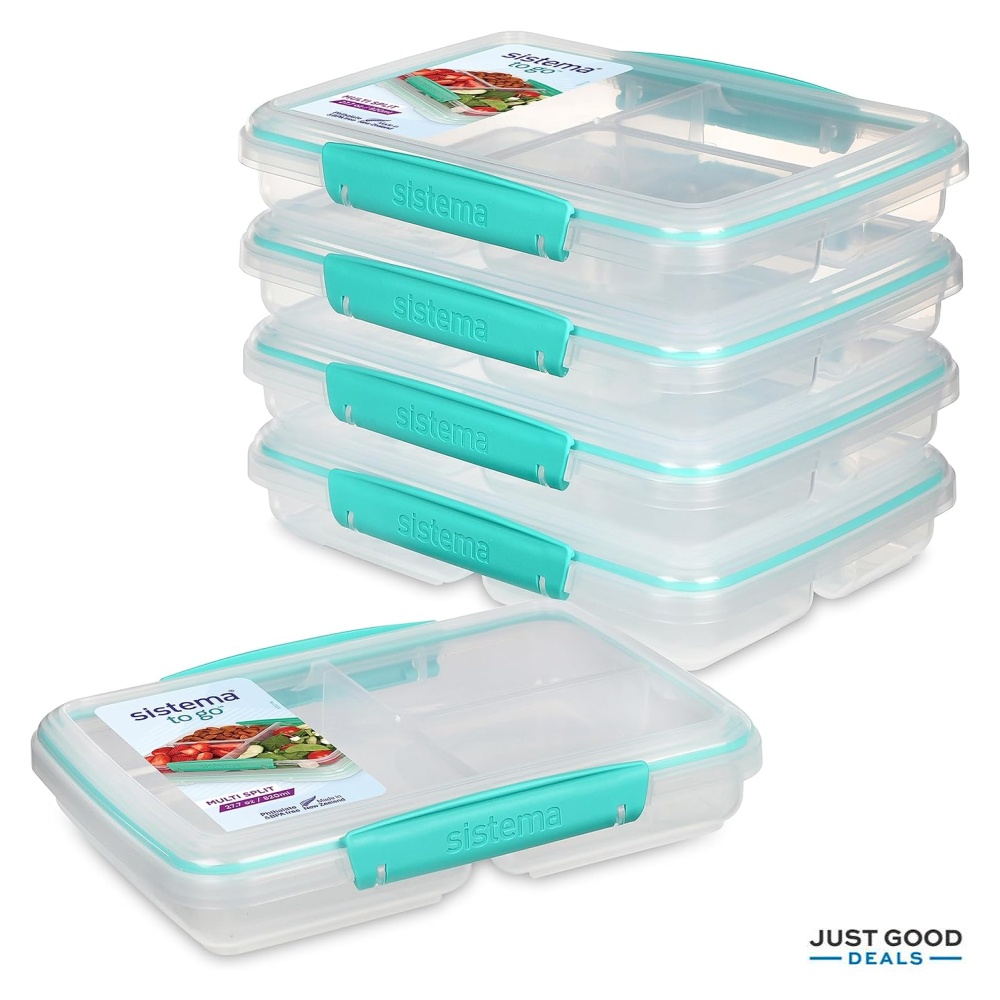 Sistema To Go Multi Split Meal & Food Dividers & Clips | 820ml | BPA ...