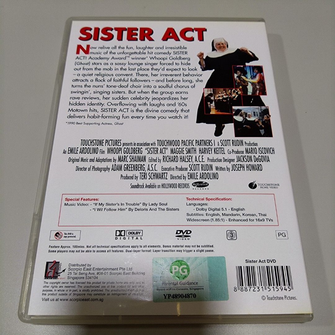 Sister Act DVD, Hobbies & Toys, Music & Media, CDs & DVDs on Carousell