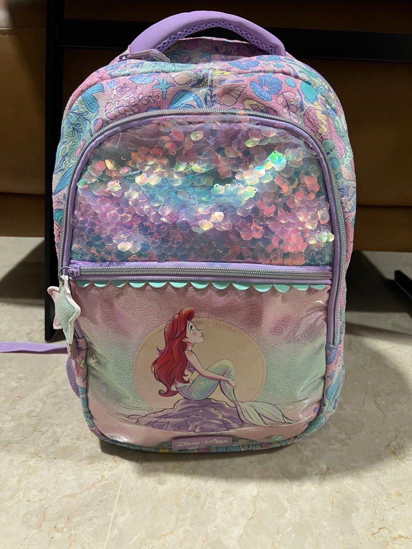Smiggle Disney Ariel Mermaid Backpack, Babies & Kids, Babies & Kids ...